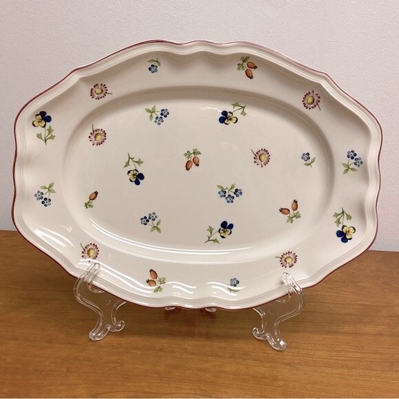 Dining | Villeroy Boch Petite Fleur Small Oval Serving Platter 11 12 X 8 12 | Poshmark